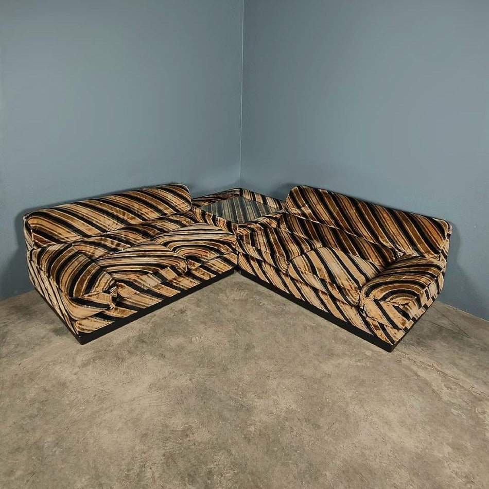 SOLD Mid Century Modular Geometric Corner Sofa By Englender Vintage Re ...